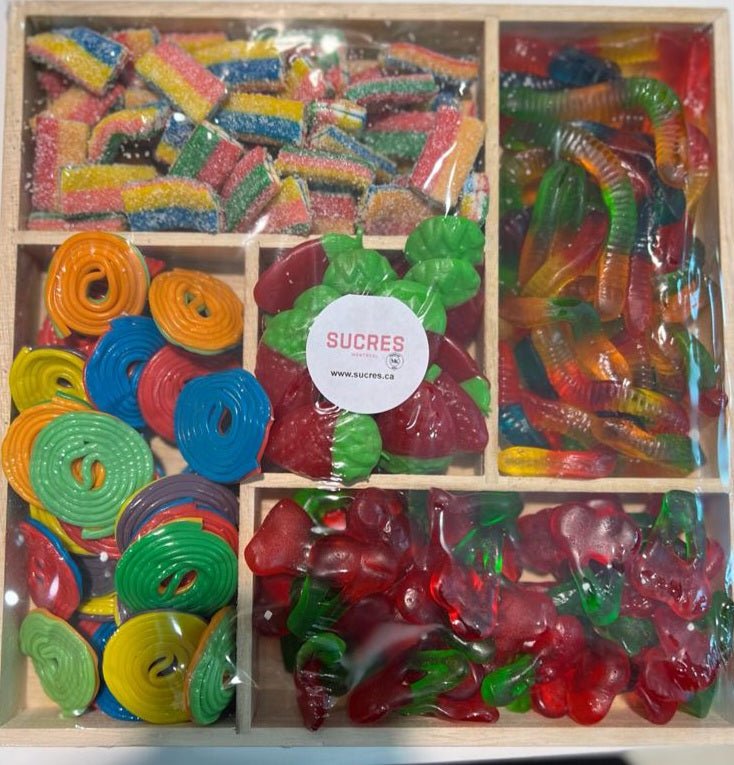 5 Sided Assorted Candy Wood Platter - Extra Large - Sucrés